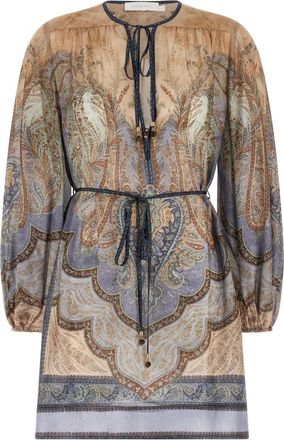 Zimmermann Femme, Robes, Multicolore, Taille: 40 FR Wanderlust Tunic Mini Dress