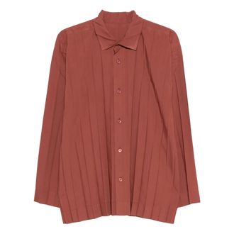 Issey Miyake Herren, Shirts, Braun, LGröße