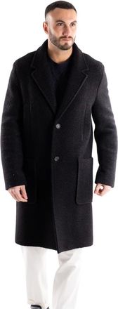 Paolo Pecora Homme, Manteaux, Noir, Taille: L Manteau en m&eacute;lange de laine
