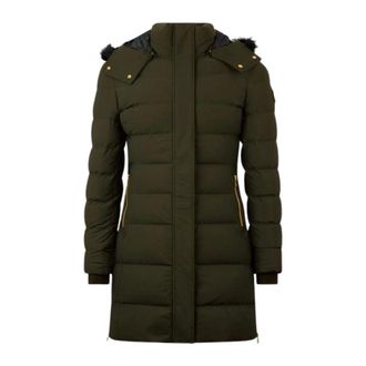 Moose Knuckles Femme, Manteaux, Vert, Taille: 38 FR Parka Dorée Olive Foncée Veste Femme
