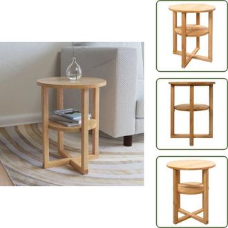 vidaXL Beistelltisch 40&times;50 cm Massivholz Eiche - Beistelltisch - Holztisch - Eichentisch - Wohnzimmerm&ouml;bel - Schlafzimmerschrank