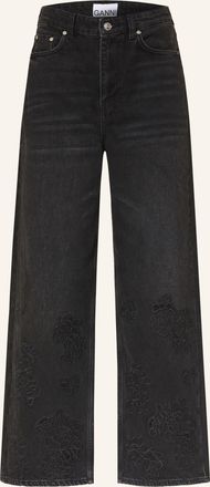 Ganni Wide Leg Jeans Lari schwarz