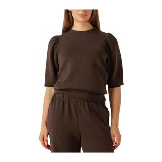 Selected Braunes 3/4 Sweat Top f&uuml;r Frauen - - Tops - Damen - Braun - XS