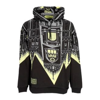 Dolly Noire Milan Cathedral Print Hoodie Schwarz/Limette - - Sweatshirts & Hoodies - Herren - Mehrfarbig - S