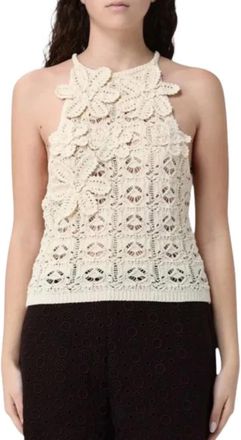 Pinko Pinko, Femme, Blouses et Chemises, Beige, Taille: 38 FR Nymphaea Top