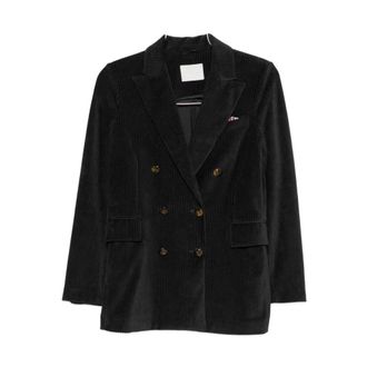Circolo 1901 Baumwoll-Sakko mit doppelreihiger Knopfleiste - - Jackets - Damen - Schwarzk - XS