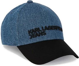 Karl Lagerfeld Karl Lagerfeld Jeans, Homme, Casquette en Jean, Bleu, One Size