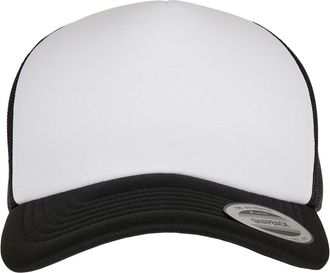 Flexfit Unisex Kappe Classic Curved Visor Foam Trucker Cap White Front, Farbe Black/White/Black, Gr&ouml;&szlig;e one Size