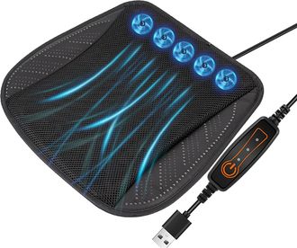 Generic Autositz-Kühlkissen, belüftetes Sitzkissen, USB-Netzteil für Heimbüro, kühlendes Autositzkissen, Klimaanlage, Kühlkissen für Bürostuhl, LKW-Sitzkissen