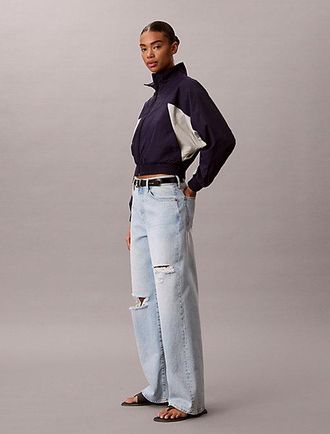 Calvin Klein Veste color-block courte en nylon recycl&eacute;