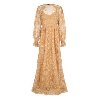 Alberta Ferretti Besticktes langes Kleid - - Dresses - Damen - Gelb - S
