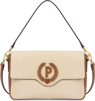 Pollini Femme, Sacs, Beige, Taille: ONE Size Sac Bandouli&egrave;re &agrave; Rabat en Toile
