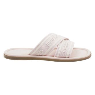 Ferragamo Femme, Chaussures, Rose, Taille: 37 EU Laurene Logo Slide