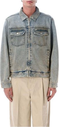 Obey Homme, Vestes, Bleu, Taille: S Base Trucker Jacket