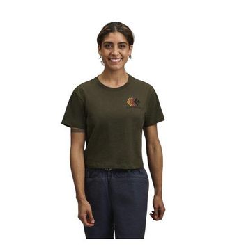 Black Diamond Faded Crop SS - T-Shirt - Damen