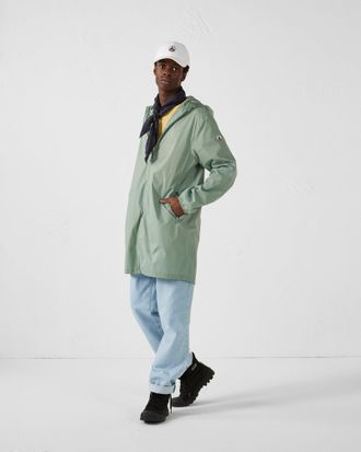 Jott Imperm&eacute;able long &agrave; capuche paquetable Vert min&eacute;ral Oban - Taille 3XL