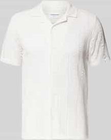 Lindbergh Relaxed Fit Strickhemd mit Resortkragen