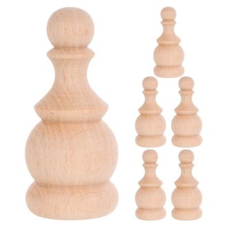 BESPORTBLE 6 St&uuml;ck Holz-Zierelemente: Unbehandelte Holz-Zierelemente f&uuml;r Bastelarbeiten - 3 x 1,4 Zoll gro&szlig;e dekorative Balusterspindeln f&uuml;r Heimwerkerprojekte, 