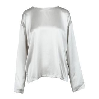Fabiana Filippi Blouse en soie au style unique - Femme - Blouses et Chemises - Gris - Taille: 38 FR
