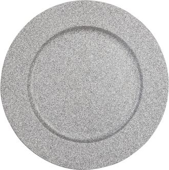 F&eacute;&eacute;ric Lights & Christmas FEERIC CHRISTMAS Platzteller Colorama de No&euml;l D 33 cm Silberne Pailletten