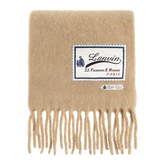 Lanvin Homme, Accessoires, Beige, Taille: ONE Size &Eacute;charpe &agrave; franges