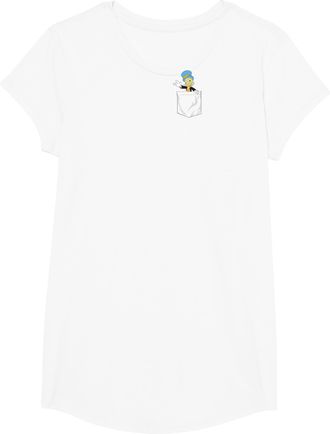 Disney Pinocchio Jiminy Cricket Faux Pocket T-Shirt