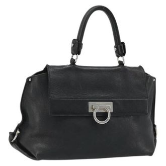 Ferragamo Pre-owned Leder Handtasche - - Pre-owned - Damen - Schwarzk - ONE SIZE