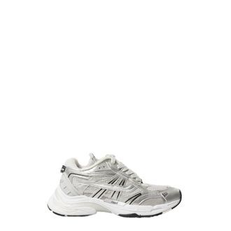 Ash Race 05 Silberne Leder-Sneakers - - Shoes - Damen - Grau - 36 EU