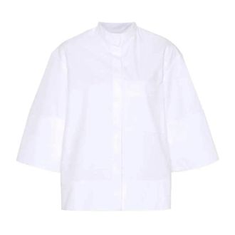 Jil Sander Baumwollhemd mit Dreiviertel&auml;rmeln - - Blouses & Shirts - Damen - Wei&szlig; - S