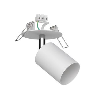 LEDs Com Deckeneinbauleuchte WAIKA, schwenkbar, wei&szlig; matt, rund, 80mm &Oslash;, 1x GU10 max. 15W