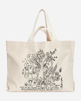 Arket CAF&Eacute; Canvas-Tragetasche -Schwarz
