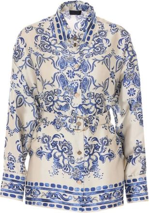 Liu Jo Femme, Blouses et Chemises, Multicolore, Taille: 42 FR Foulard Print Shirt