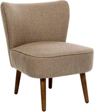 Atmosphera Aera Sessel in Stoff Dunkelbeige L69xB57xH72,5 cm - Atmosphera cr&eacute;ateur dint&eacute;rieur