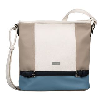 Tom Tailor Hobo TOM TAILOR Juna, Damen, Gr. B/H/T: 33cm x 28cm x 12,5cm, blau, Polyurethan, gepflegt, kontrastfarbene Details, mehrfarbig, Taschen Hobo, aus soft