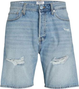 Jack & Jones Homme, Shorts, Bleu, Taille: S Short Bermuda en Coton Bleu Clair
