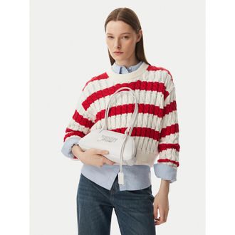Tommy Jeans Handtasche Tommy Jeans Tjw Bold Shoulder Bag AW0AW18787 Wei&szlig;