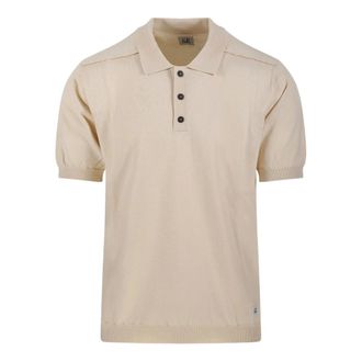 C.P. Company C.p. Company, Homme, Tops, Beige, Taille: S Tricot &agrave; Manches Courtes Boutonn&eacute;
