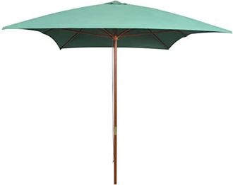 vidaXL Parasol avec Poteau en Bois Parasol de Terrasse Pare-soleil Parasol de Jardin Parasol de Patio Parasol dExtérieur Résistant aux UV 200x300 cm Vert