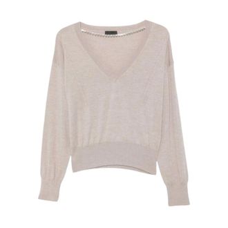 Liu Jo V-neck Tricots - Femme - Pulls - Gris - Taille: 40 FR