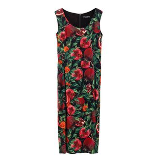 Dolce & Gabbana Granatapfeldruck &auml;rmelloses Kleid - - Dresses - Damen - Mehrfarbig - M
