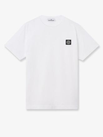 Stone Island Cotton T-shirt with front logo patch - STONE ISLAND - gender_Man