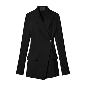 Proenza Schouler Schwarzer Cr&ecirc;pe-Blazer - - Jackets - Damen - Schwarzk - XS