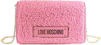 Love Moschino Sac &agrave; bandouli&egrave;re en peluche rose