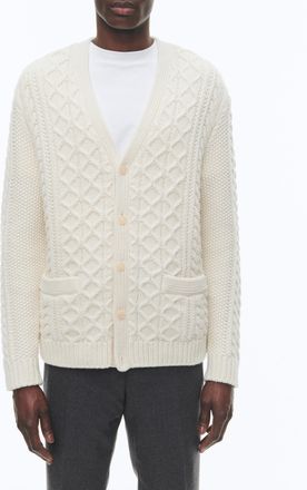 Fursac Cardigan torsad&eacute; en laine - Taille XS - Homme