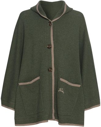 Reitmayer Poncho mit Kapuze Gr&uuml;n/Beige, XL