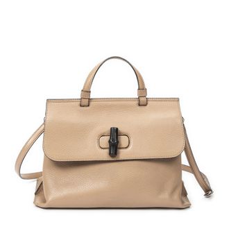 Gucci Crossbody Bags - Medium Bamboo Daily Top Handle - Gr. unisize - in Beige - f&uuml;r Damen