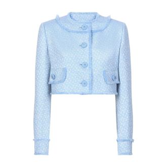 Dolce & Gabbana Rachel Woll-Cropped Jacke - - Jackets - Damen - Blau - S