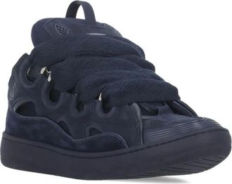 Lanvin Low-Top Sneaker - Dark Blue Leather Sneakers With Sculpted Sole - Gr. 40 (EU) - in Schwarz - f&uuml;r Damen