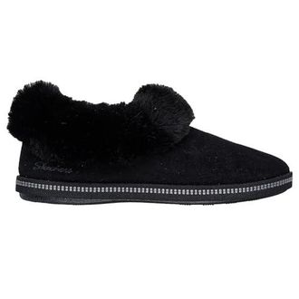 Skechers Femme Cozy Campfire Winter Nights Pantoufles, Black Microfiber/Faux Fur, 36 EU