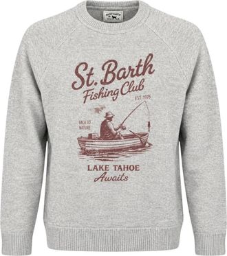 MC2 Saint Barth Maglia Bricklane Print In Lana - - Sweatshirts & Hoodies - Herren - Grau - S